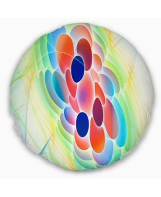 Designart Fractal Virus Under Microscope Abstract Throw Pillow - 20 ...