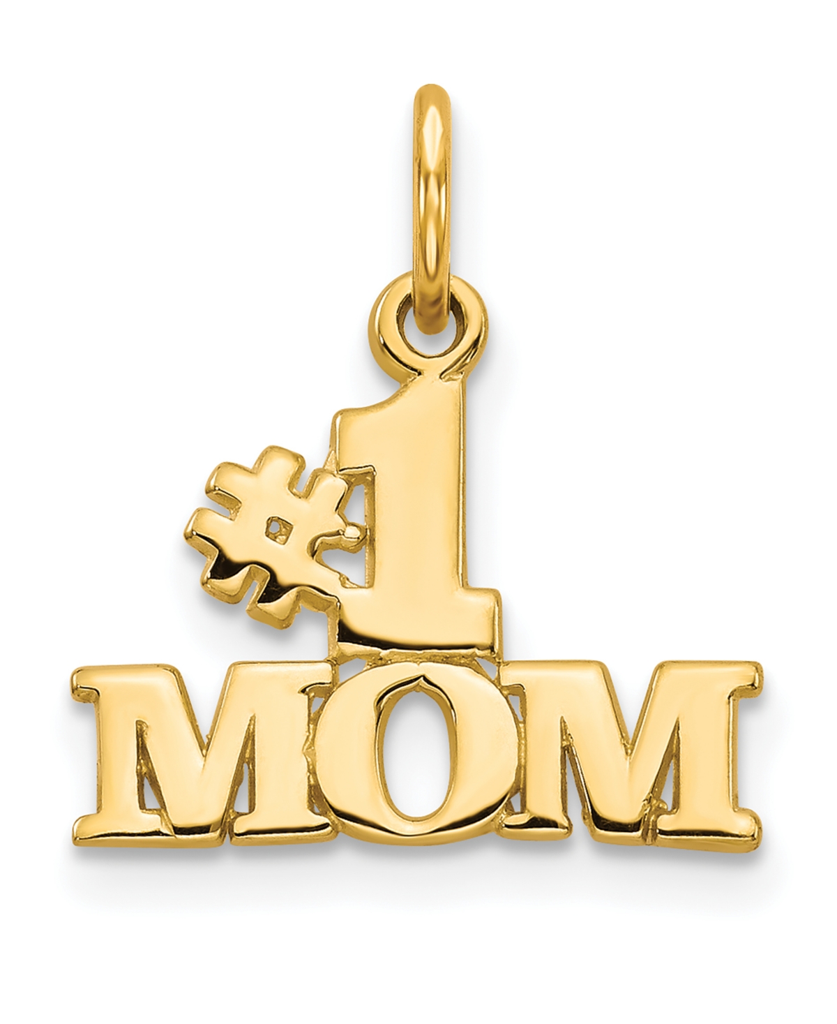 Click here for Number 1 Mom Charm in 14k Yellow Gold - Gold prices