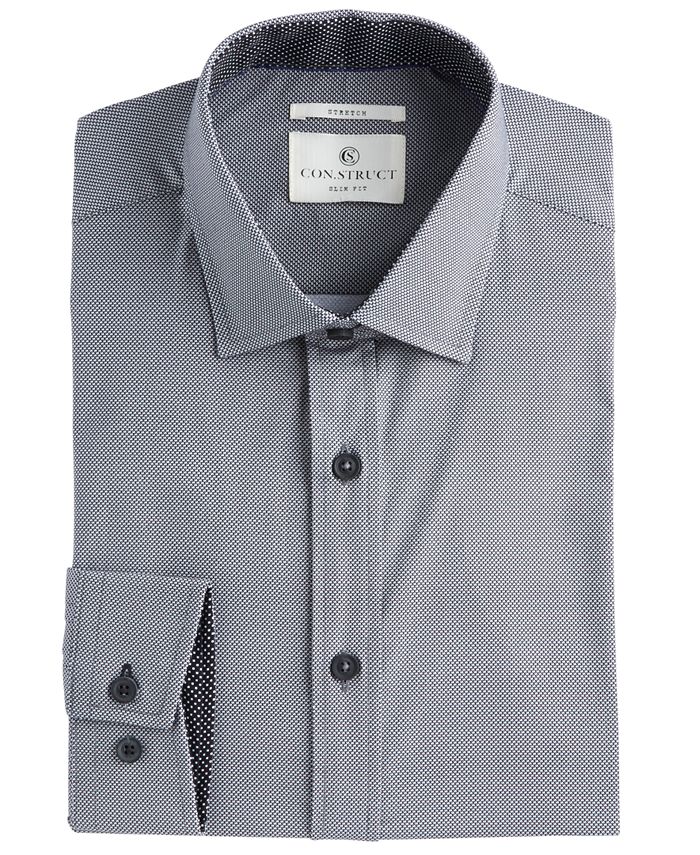 ConStruct Con.Struct Men's Slim-Fit Neat-Print Dress Shirt, Created for ...