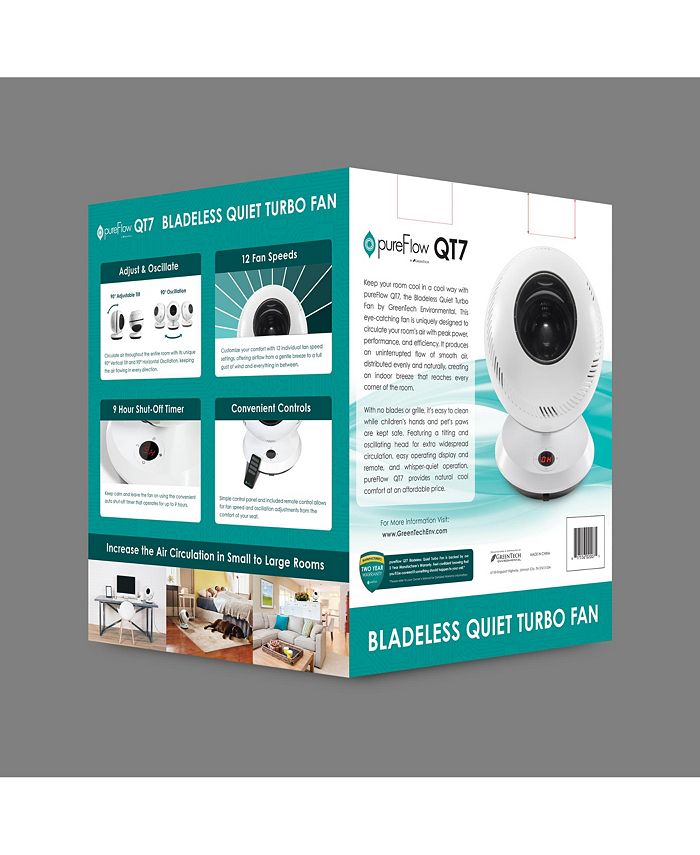 GreenTech Environmental Pureflow QT7 Quiet Turbo Bladeless Fan - Macy's