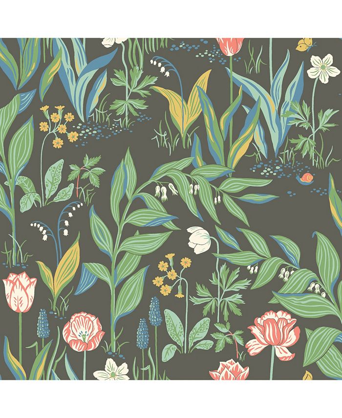 Wall Vision 21" x 396" Spring Garden Botanical Wallpaper - Macy's