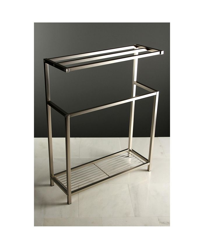 Kingston Brass Modern Freestanding Iron Towel Rack - Macy's