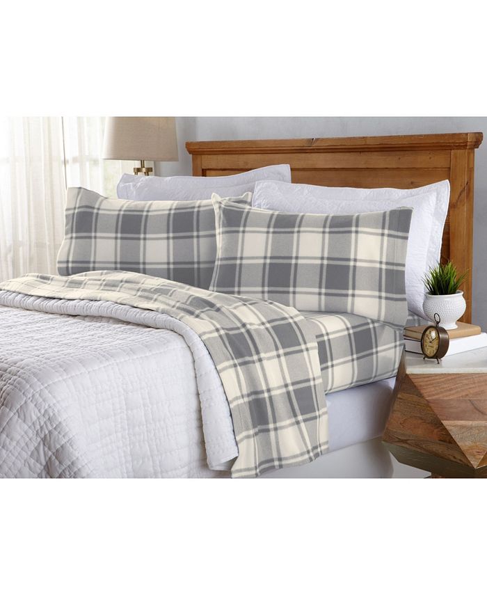 Great Bay Home Fashions Great Bay Home Fleece Printed King Sheet Set ...
