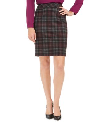 Nine West Plaid Pencil Skirt - Macy's
