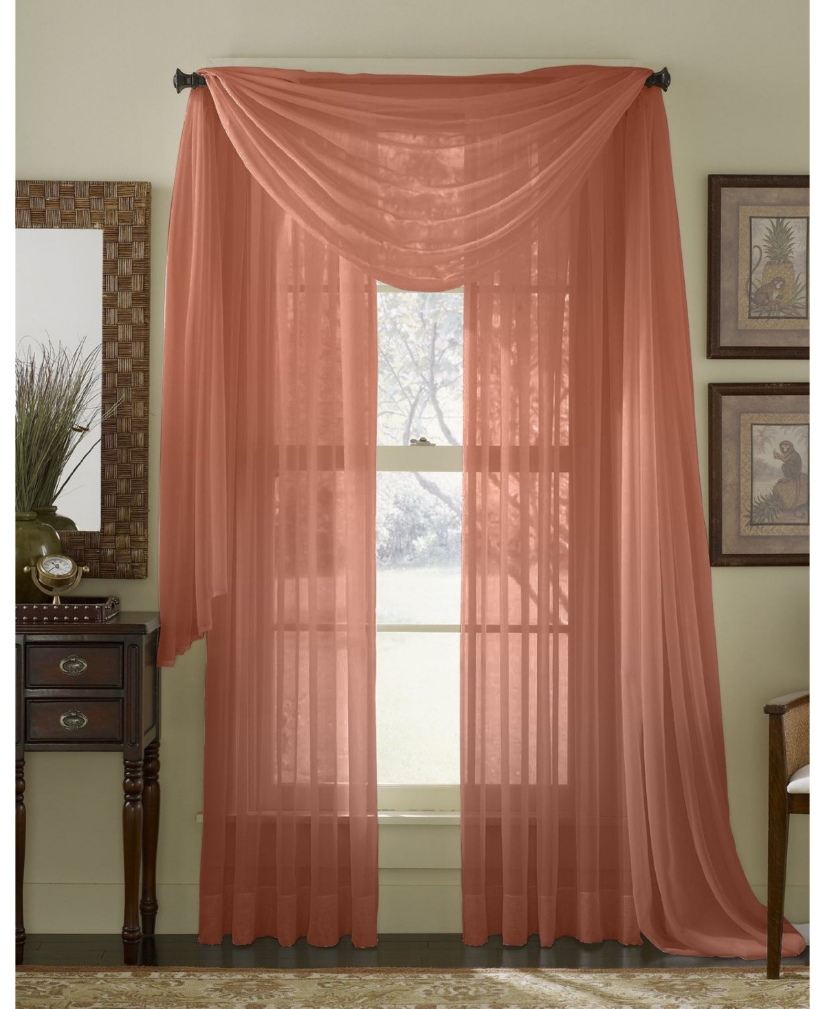 Click here for Hlc.me 2 Pack Sheer Voile Window Curtain Sheer Pan... prices