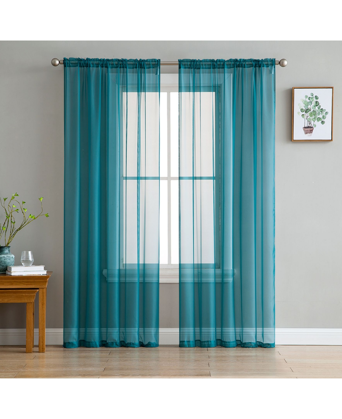 Click here for Hlc.me 2 Pack Sheer Voile Window Curtain Sheer Pan... prices