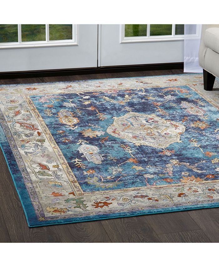Nicole Miller Parlin Aster Dark Blue 9'2" x 12'5" Area Rug - Macy's
