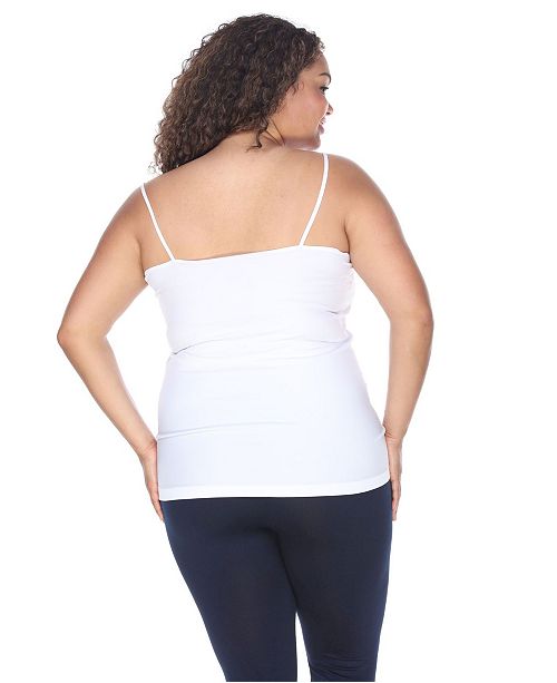 White Mark Plus Size Lace Trim Tank Top & Reviews - Tops - Women - Macy's