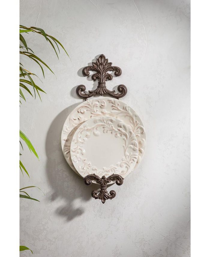 The GG Collection Acanthus Leaf Collection Metal Hanging Dinner Plate ...