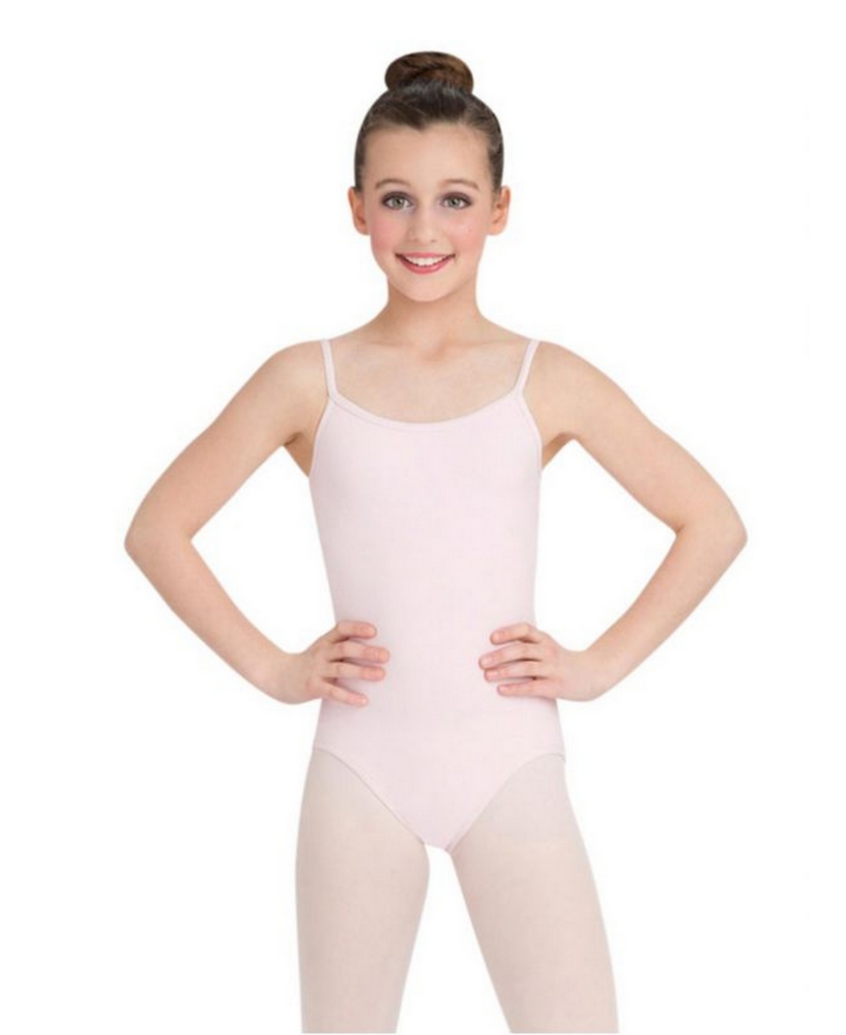 Capezio Girls Camisole Leotard w/ Adjustable Straps - Pink