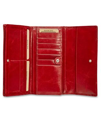 Mancini Casablanca Collection RFID Secure Ladies Trifold Wing Wallet ...