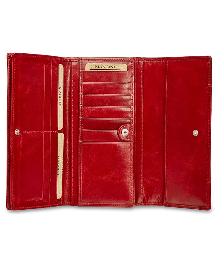 Mancini Casablanca Collection RFID Secure Ladies Trifold Wing Wallet ...