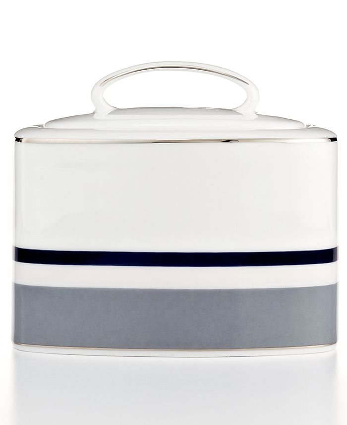 kate spade new york Mercer Drive Platinum Sugar Bowl with Lid - Macy's