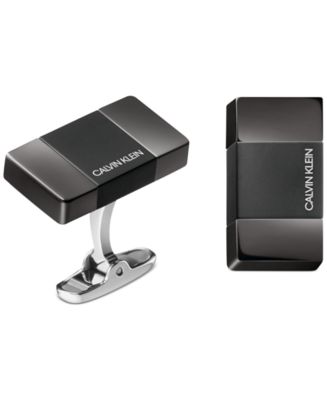 Calvin Klein Strong Stainless Steel PVD Cufflinks - Macy's