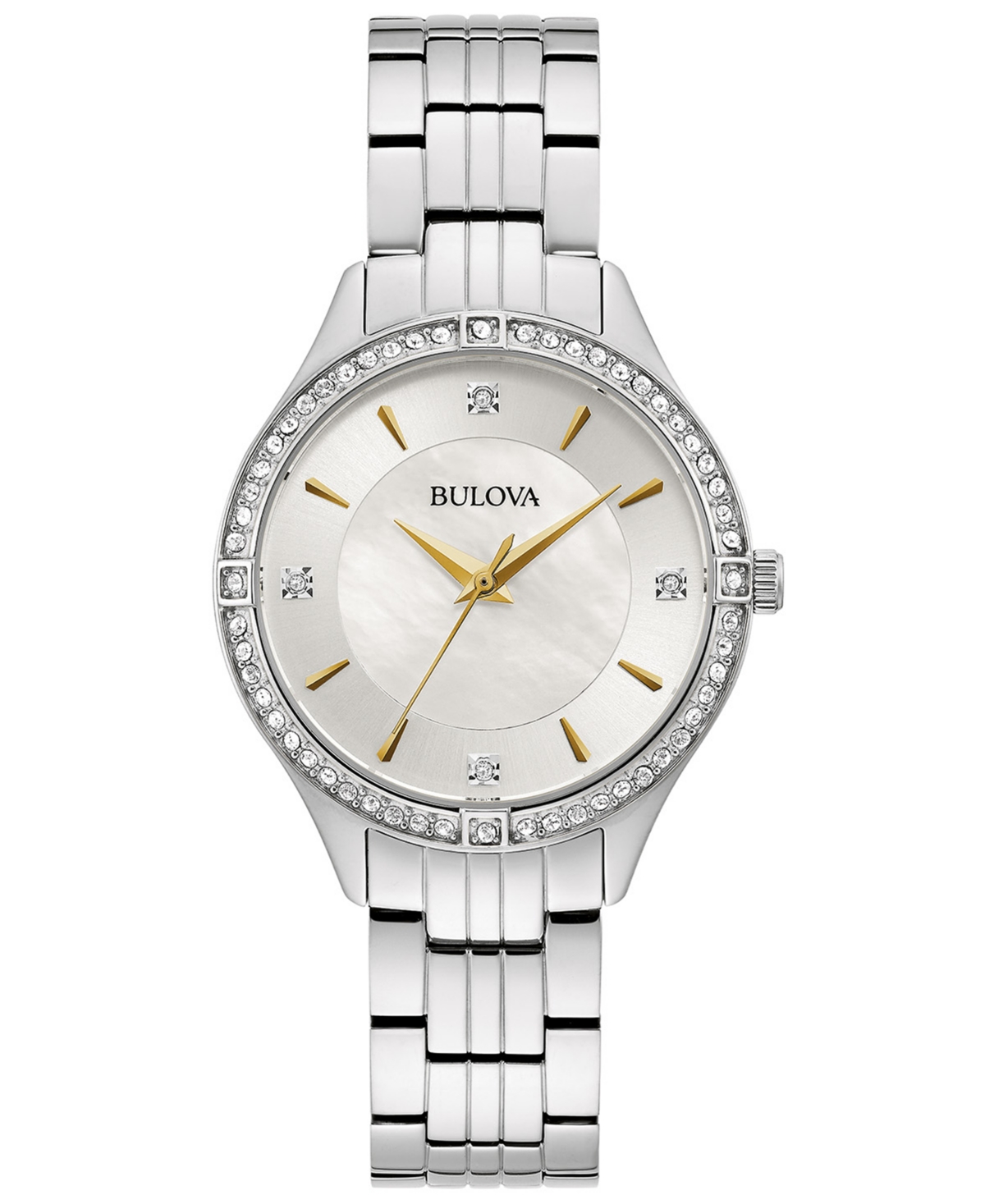 Click here for Bulova Womens Crystal Stainless Steel Bracelet Wat... prices