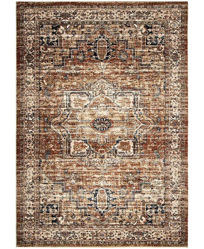 Orian Rugs Orian Aria Heriz Medallion Rust 5'1" x 7'6" Area Rug - Macy's