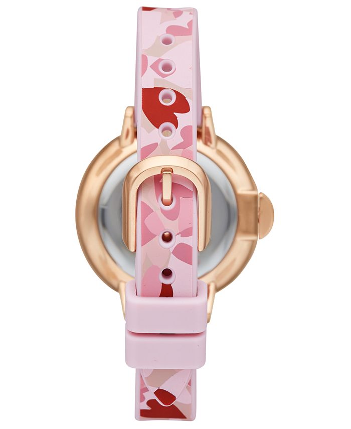 kate spade new york Women's Park Row Pink Silicone Strap Watch 34mm ...