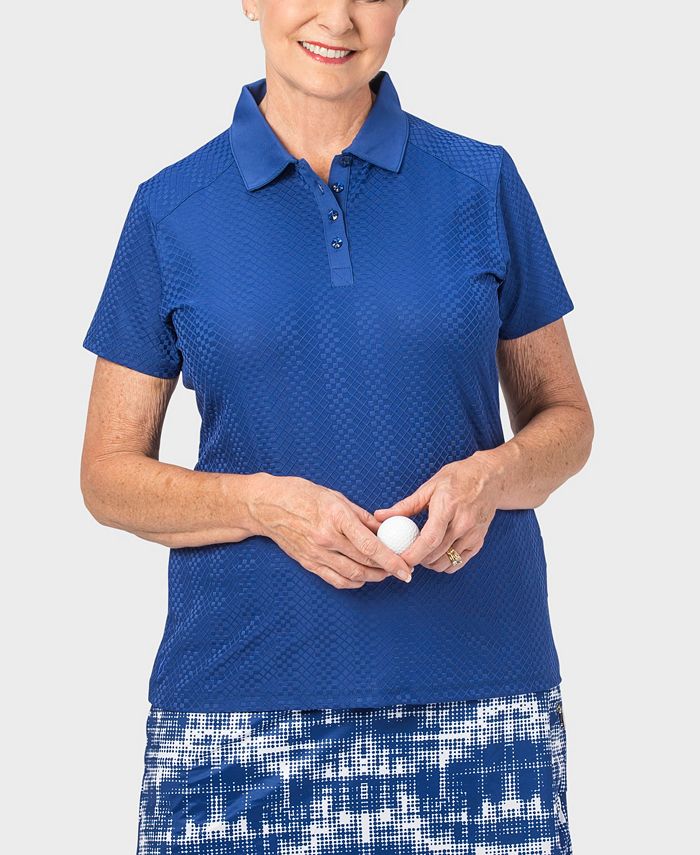 Nancy Lopez Grace Short Sleeve Polo Plus - Macy's