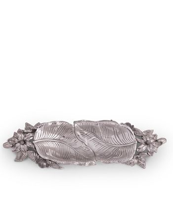 Arthur Court Designs Aluminum Magnolia Flower Centerpiece Tray - Macy's