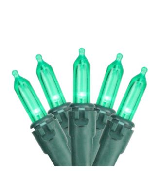 Northlight Set of 50 Green LED Mini Christmas Lights 4" Spacing - Green ...