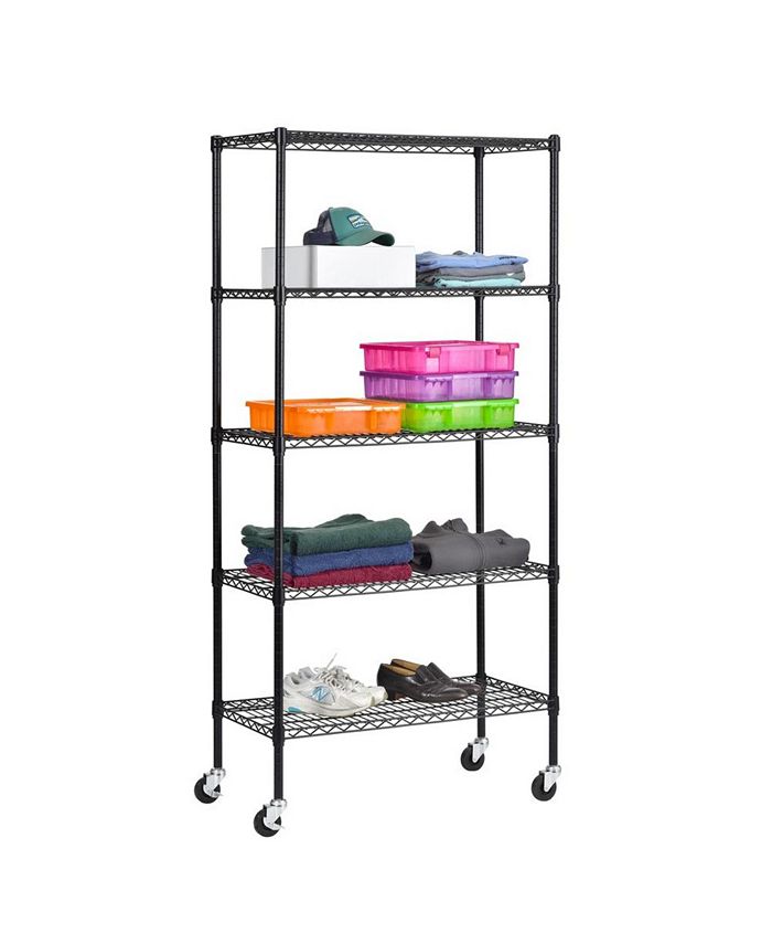 Edsal Black Wire Mobile Shelving - Macy's