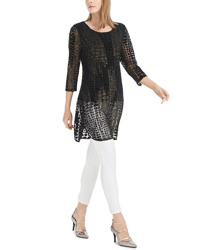 Alfani Petite Printed Super Tunic, Created For Macy's - Macy's