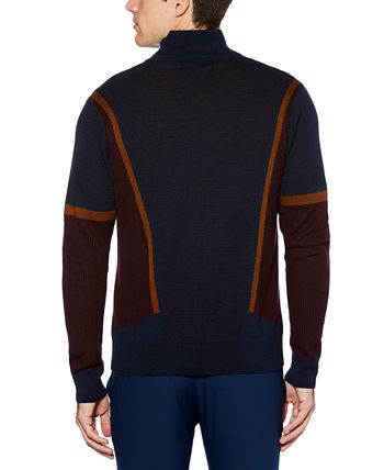 Perry Ellis Men's Colorblock Full Zip Sweater - Macy's