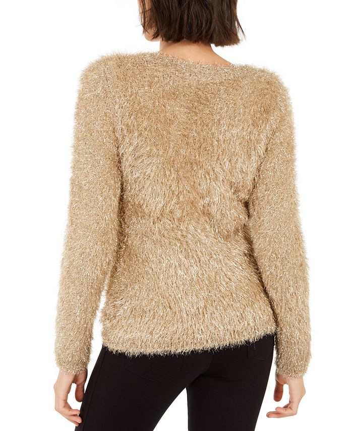 INC International Concepts INC Metallic Eyelash-Knit Sweater, Created ...