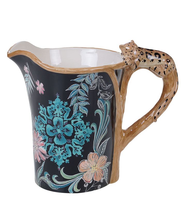 Certified International Exotic Jungle Pitcher with 3-D Handle - Macy's