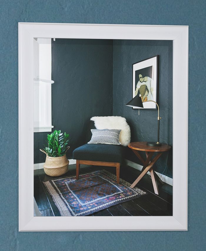 Reveal Frame & Décor Alpine Lakeside White 28" x 34" Beveled Wall ...