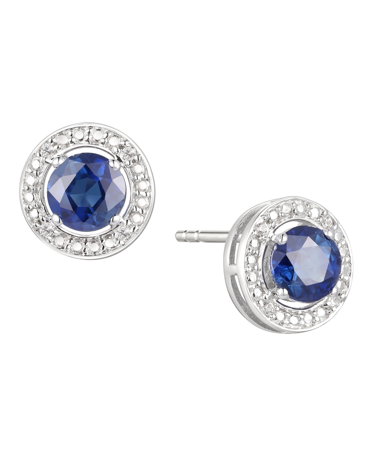 Click here for Sapphire (5/8 ct. t.w.) & Diamond Accent Stud Earr... prices