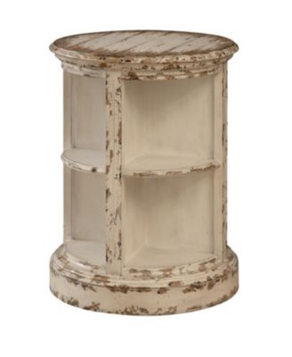 Cream Round Accent Table - Macy's