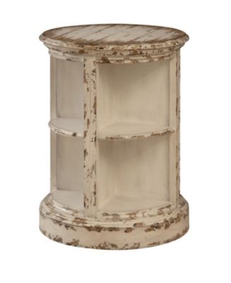 Cream Round Accent Table - Macy's