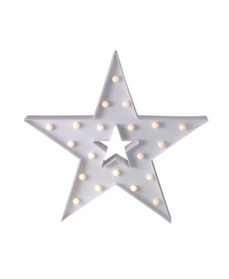 Northlight 15" Battery Operated LED Lighted Star Christmas Marquee Sign ...