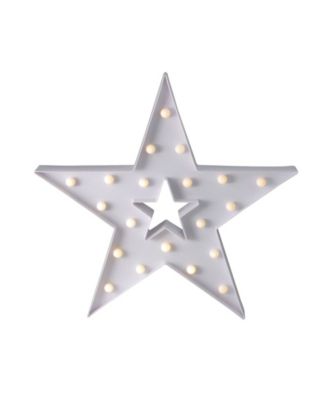Northlight 15" Battery Operated LED Lighted Star Christmas Marquee Sign ...