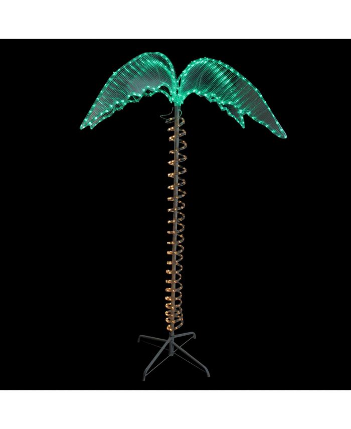Northlight 7' Green and Tan Palm Tree Rope Light Outdoor Decoration ...