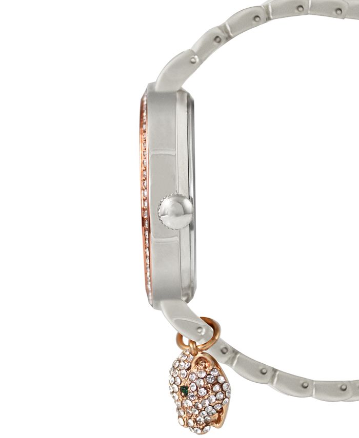 Jessica Simpson Women's Pave Crystal Panther Charm Two Tone Bracelet ...