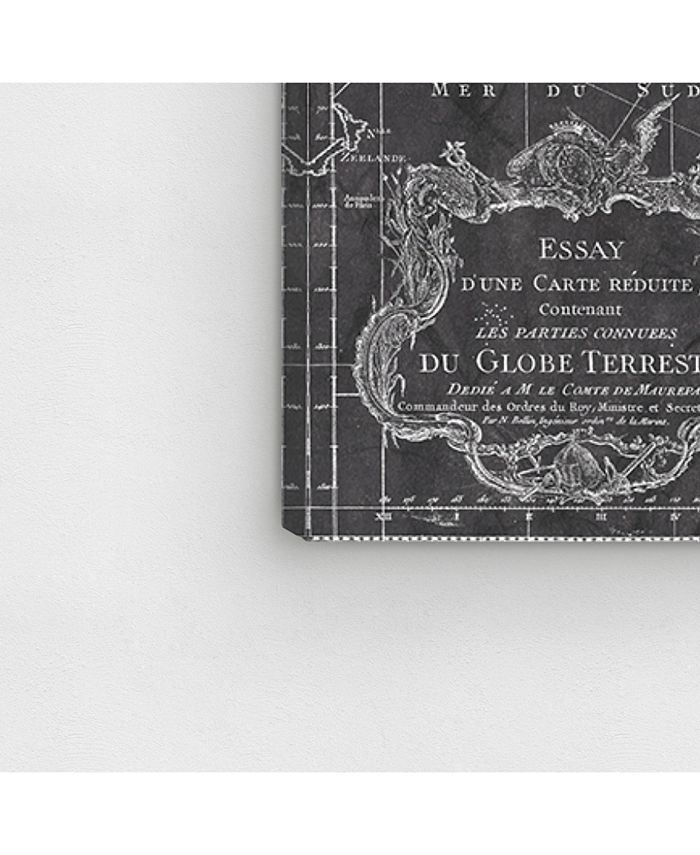 Oliver Gal World Map 1778 triptych Canvas Art - 36" x 17" x 3" - Macy's