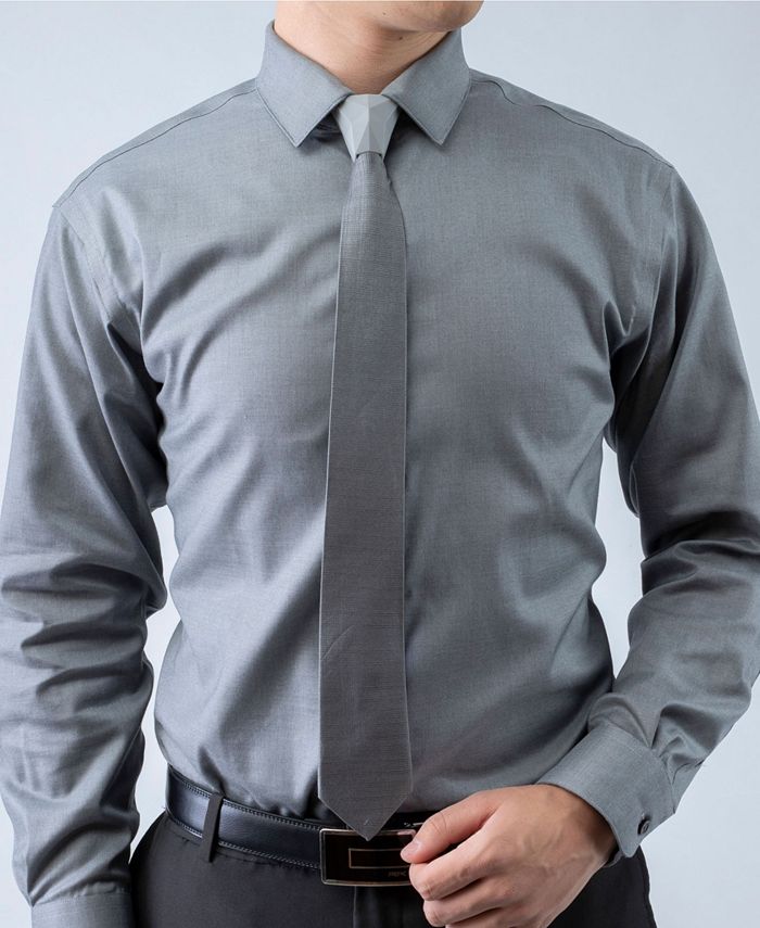 Modern Tie Men's Solid Slim Tie and Knot Set - Macy's