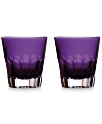 Waterford Jeff Leatham Icon Double Old Fashioned Amethyst Pair - Macy's
