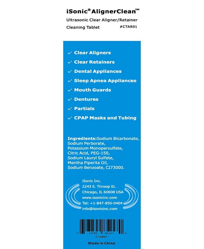 iSonic Alignerclean Ultrasonic Cleaning Tablet for Daily Cleaning - Macy's