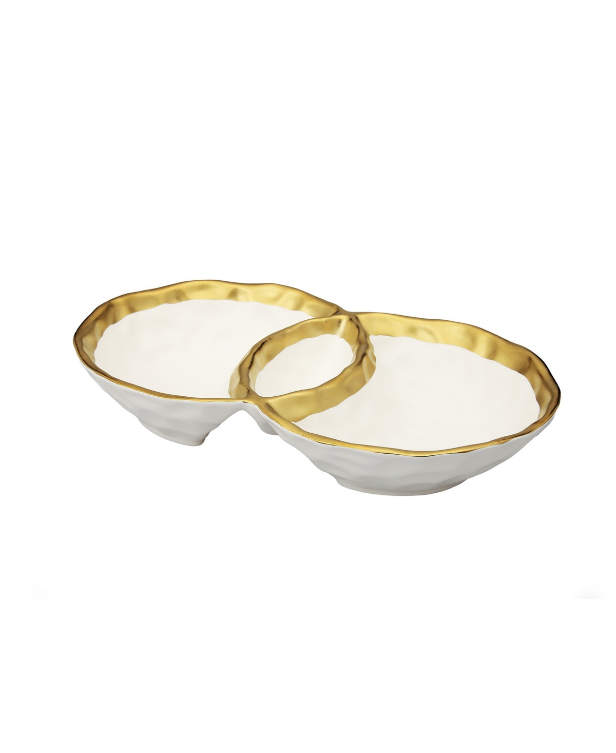 Click here for Classic Touch Porcelain Round Double Bowl with Rim... prices