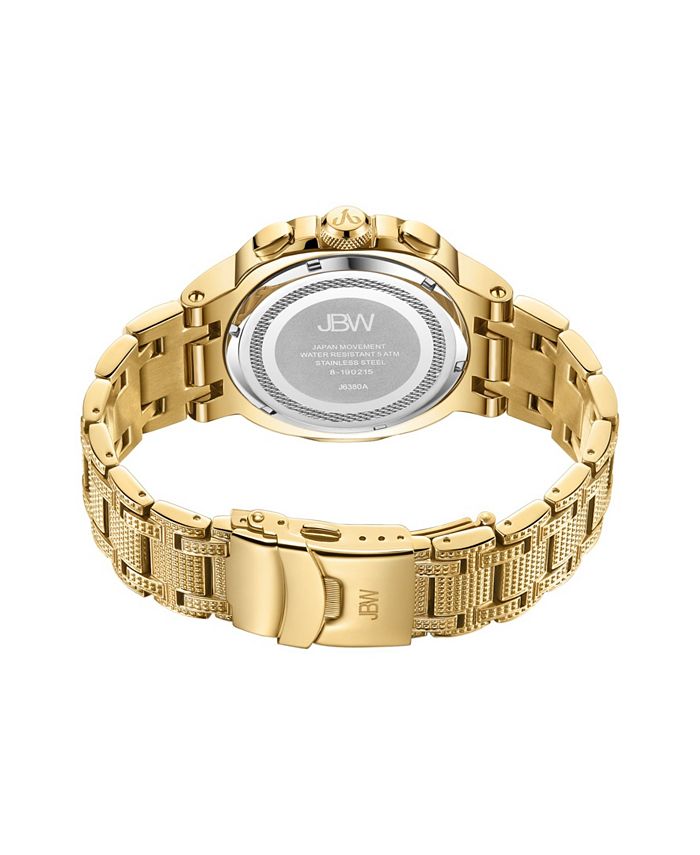 Jbw Men's Diamond (1/5 ct. t.w.) Watch in 18k Gold-plated Stainless ...