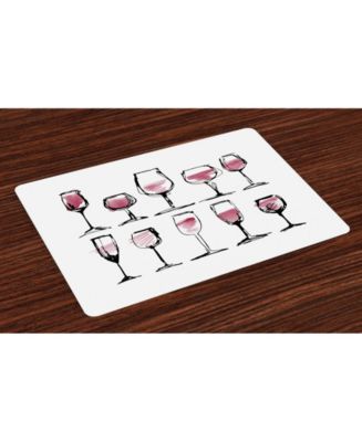 Ambesonne Alcohol Place Mats, Set of 4 - Macy's