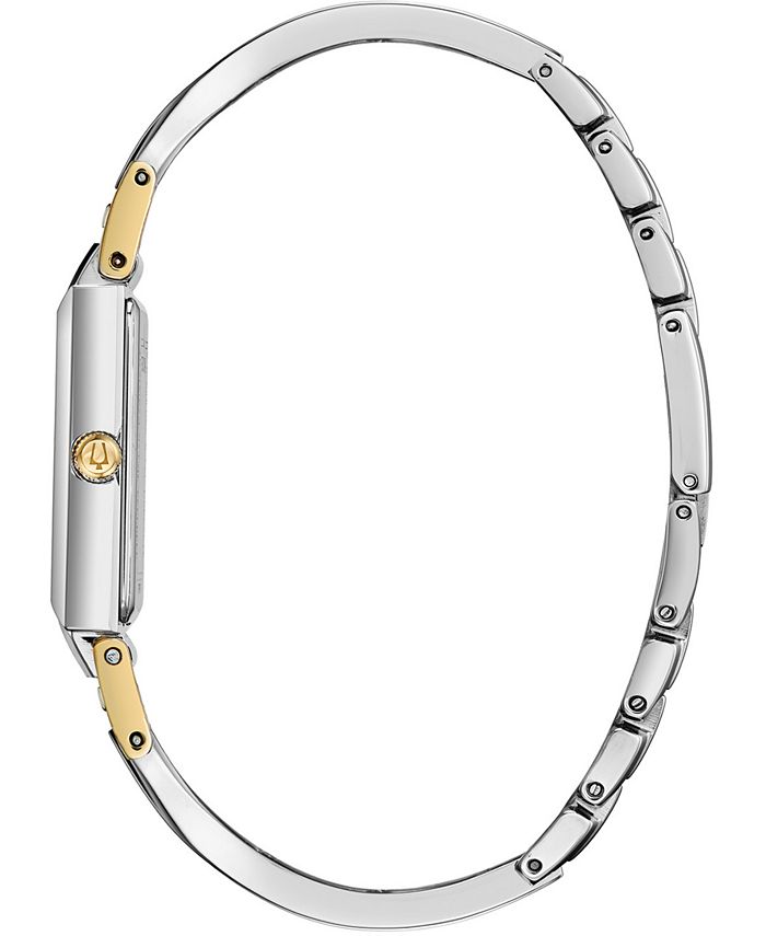 Bulova Women's Classic Diamond Accent Two-Tone Stainless Steel Bangle ...