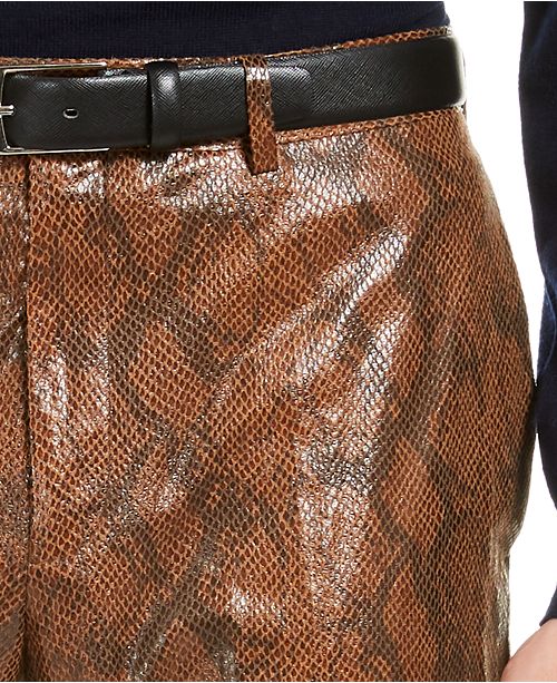 Tallia Men's Brown Snakeskin Pants & Reviews - Pants - Men - Macy's