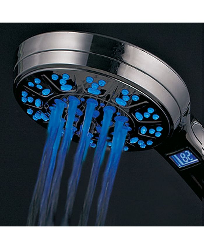 HotelSpa Hotel Spa 3 Color LED Hand Shower with Temperature Display ...