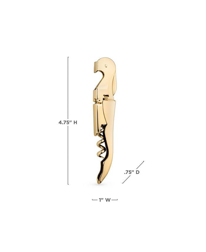 Viski 24k Gold Plated Signature Double Hinged Corkscrew - Macy's