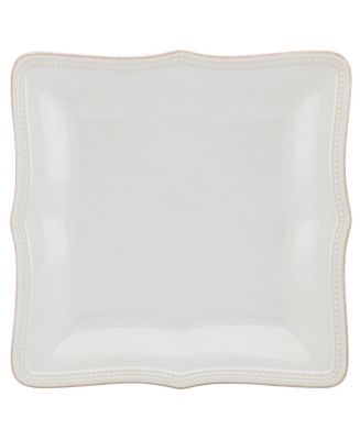 Lenox French Perle Bead White Square Dinner Plate - Macy's