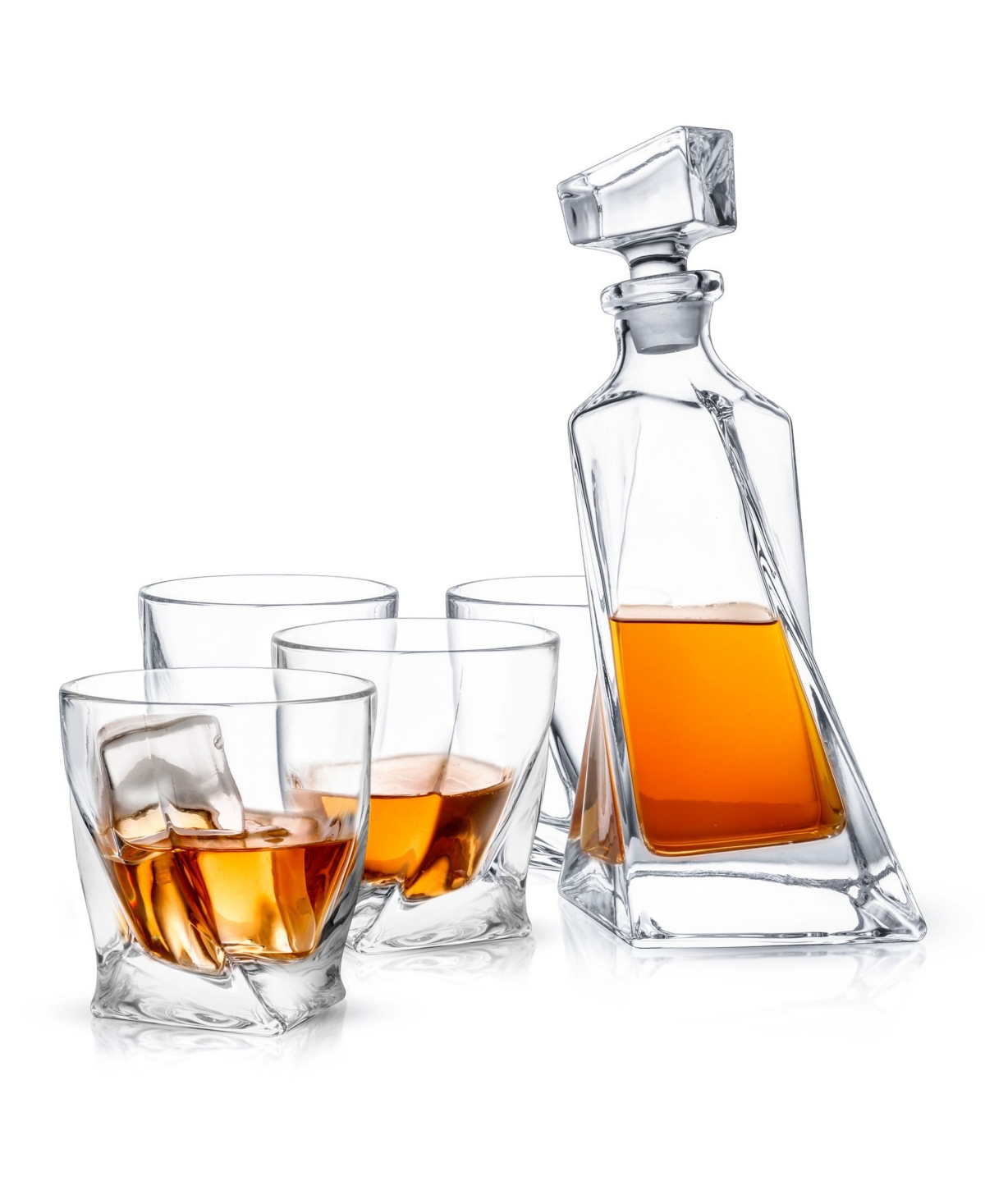 Click here for JoyJolt Atlas Whiskey Decanter Set of 5 - Clear prices